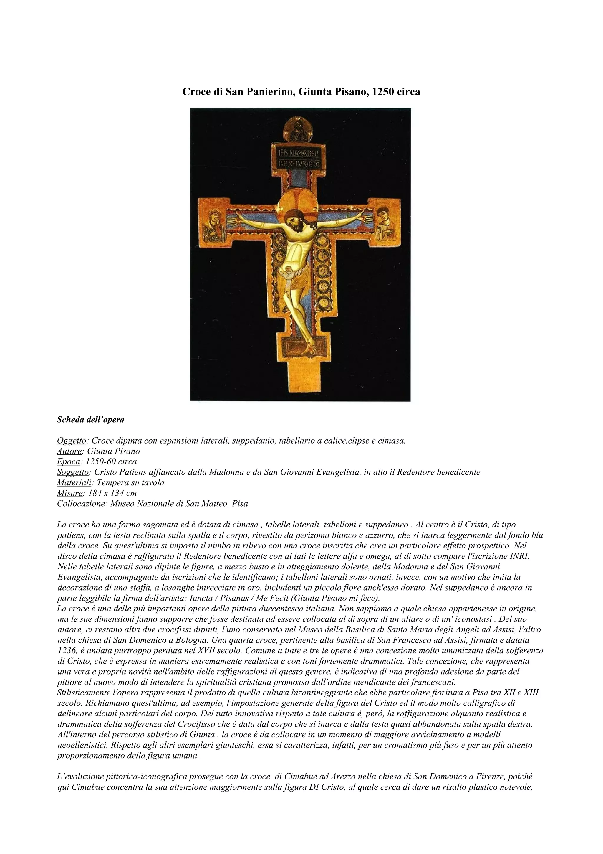 La crocifissione nelle croci dipinte | DOC