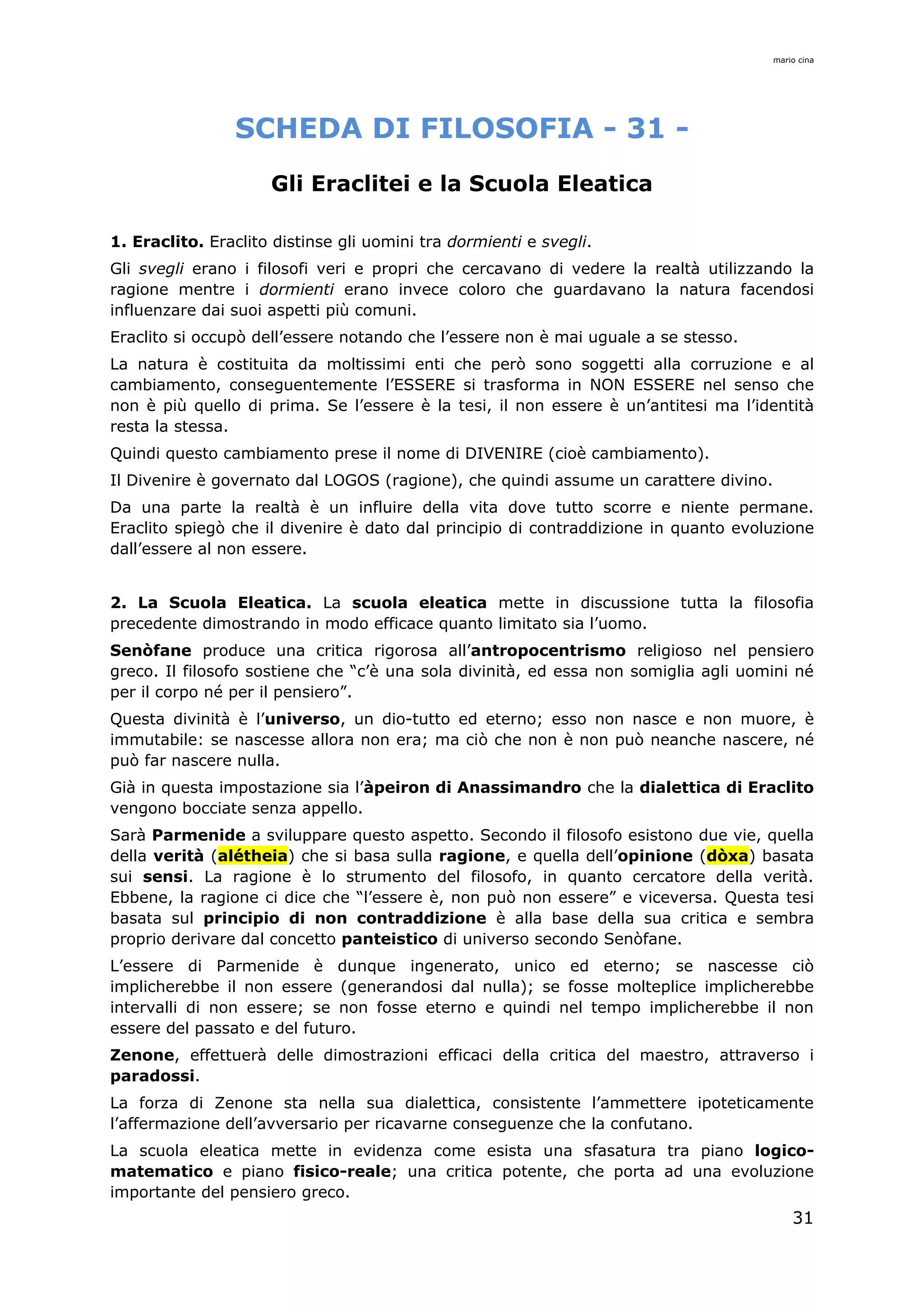 Storia della Filosofia | PDF