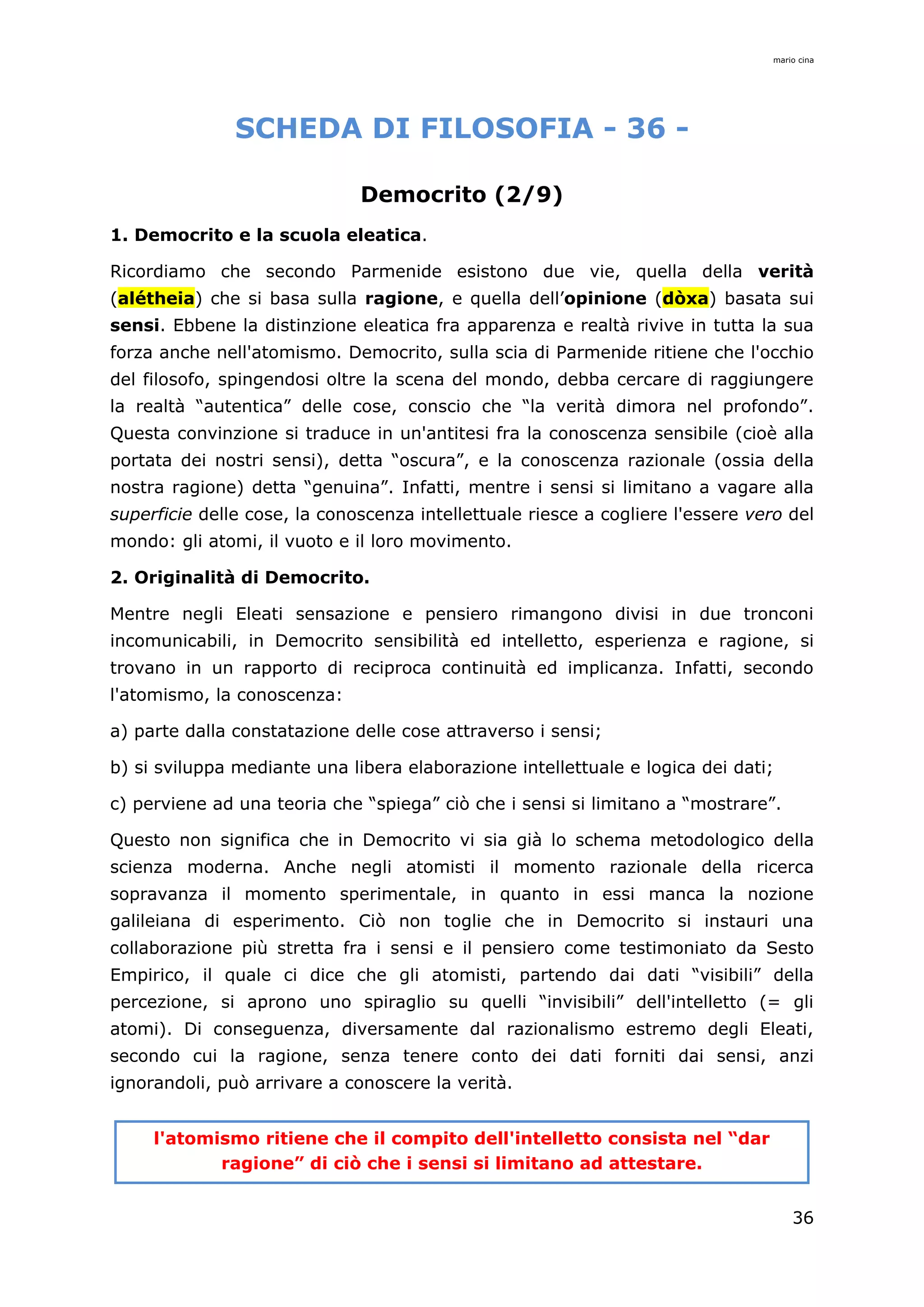 Storia della Filosofia | PDF