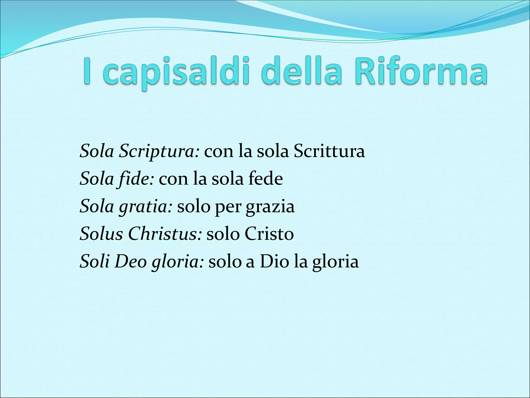 Storia della riforma protestante | PPT