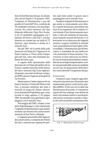 Storia dell’illuminazione a gas nella città di napoli | PDF