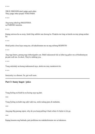 Stories.tips hugot lines-and-funny-hugot | PDF