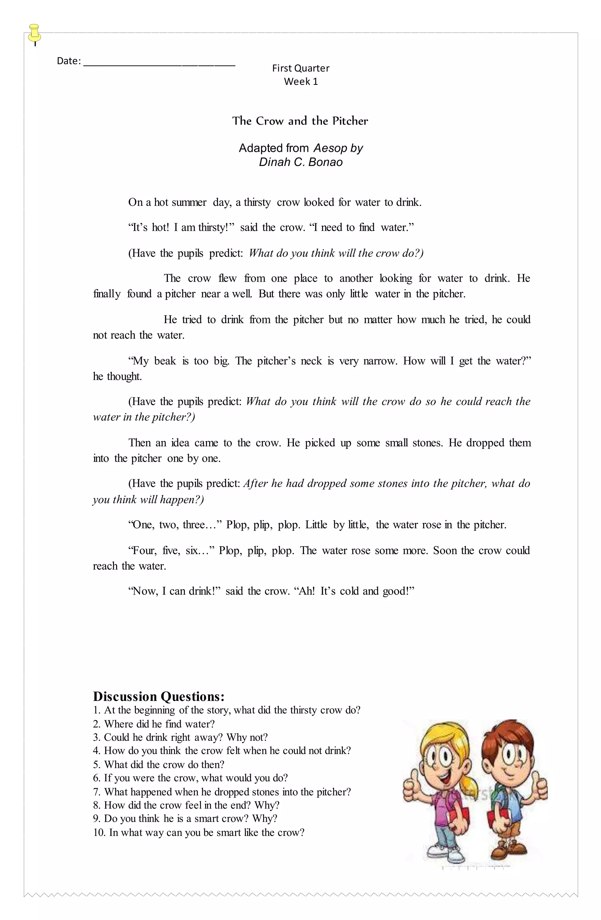 Grade Three K to 12 - Compilation of English Stories (First Quarter) | DOCX