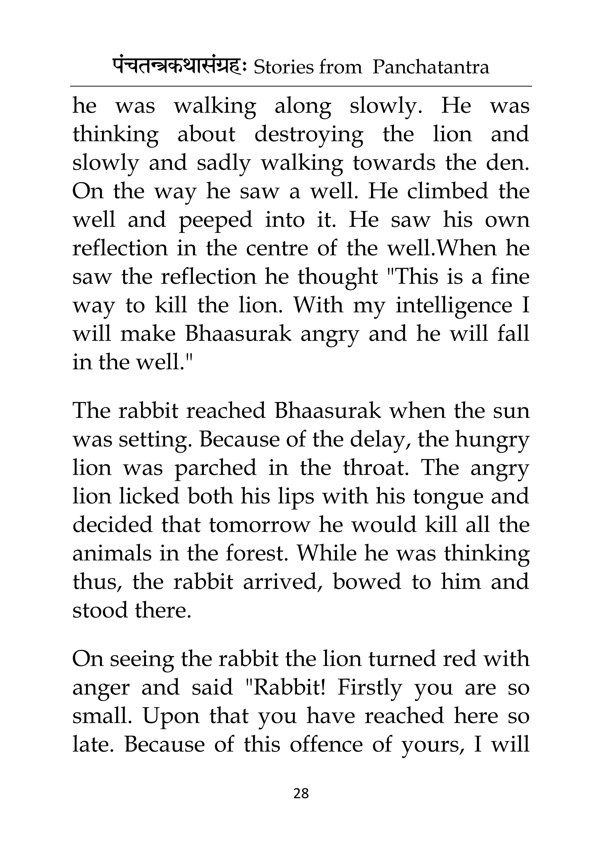 Stories from panchatantra (sanskrit text & english | PDF