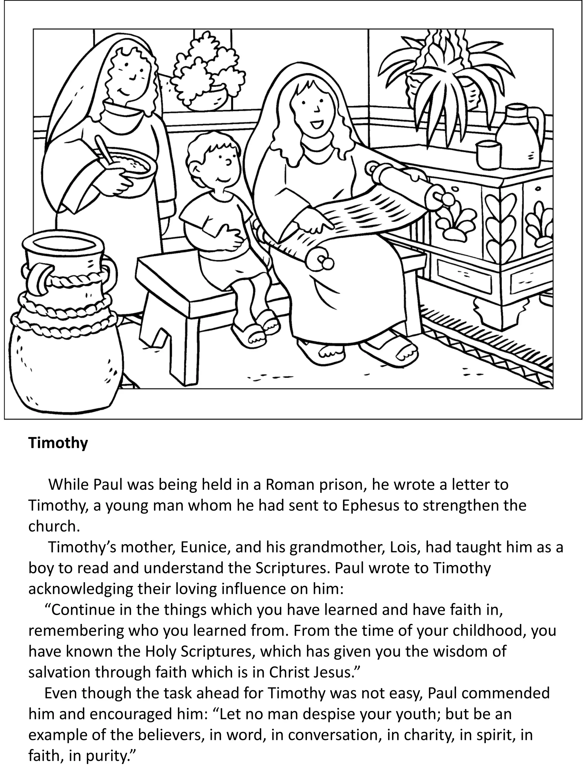 Timothy Goes To School Coloring Pages