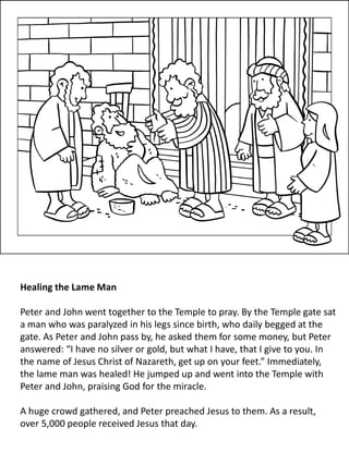 Stories From the Book of Acts for Children: Coloring Book | PDF