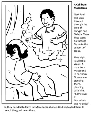 Paul And Silas Childrens Bible Coloring Pages