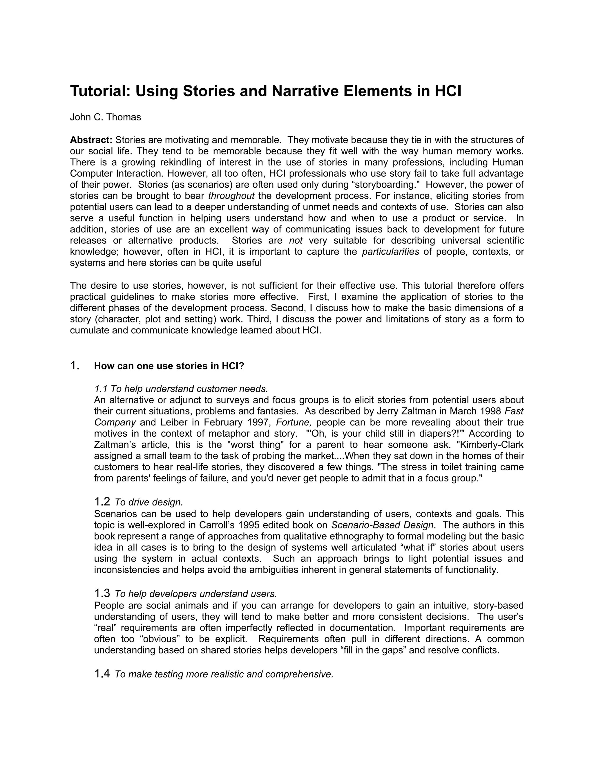 Stories in HCI | DOC