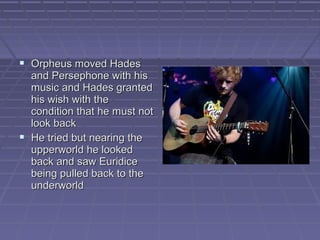 Stories of love orpheus,ceyx, pygmalion by ncf ab english majors | PPT