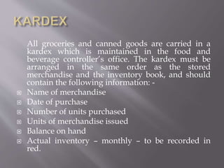 Storing and issuing control | PPTX