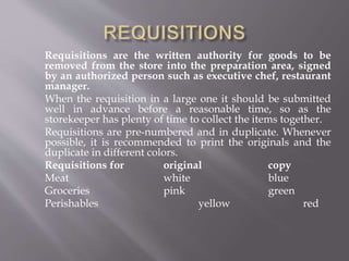 Storing and issuing control | PPTX