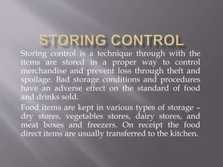 Storing and issuing control | PPTX