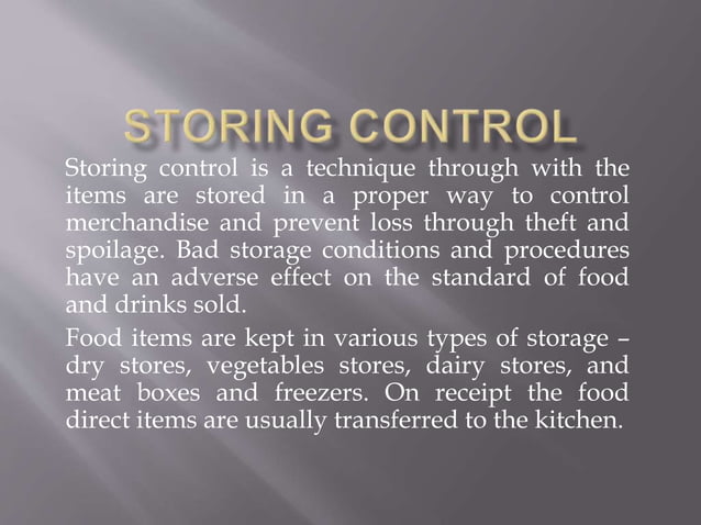 Storing and issuing control | PPTX | Grocery Shopping | Shopping
