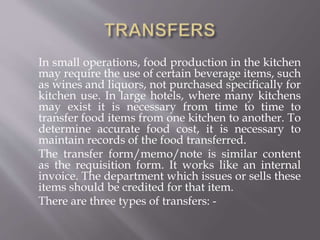 Storing and issuing control | PPTX