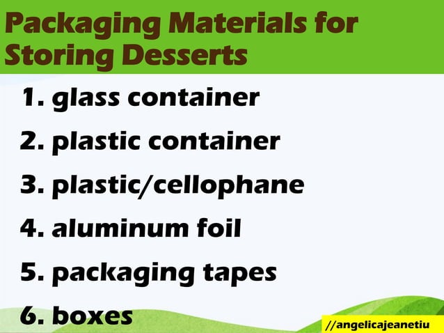 Storing cold and hot desserts | PDF | Desserts and Baking | Food & Drink