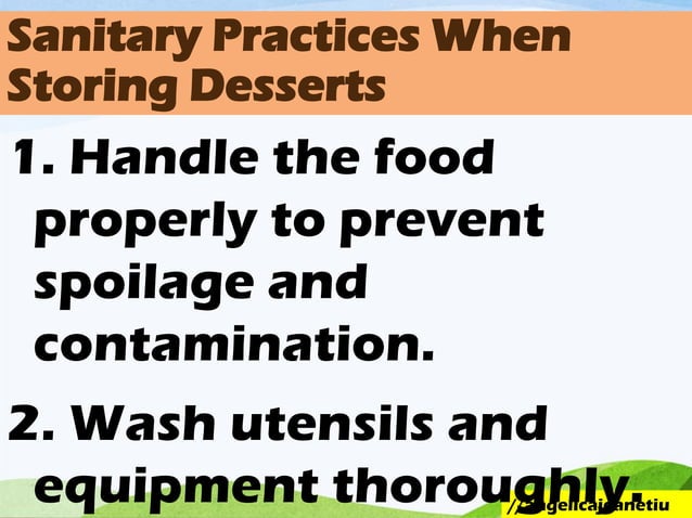 Storing cold and hot desserts | PDF | Desserts and Baking | Food & Drink