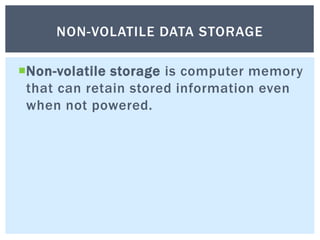 Storing Data Information Software Technology | PPT