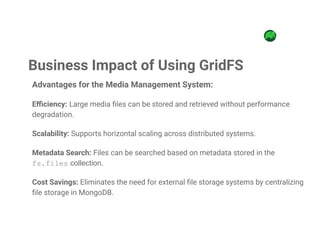 Storing Large Image Files in MongoDB Using GRIDFS | PPT