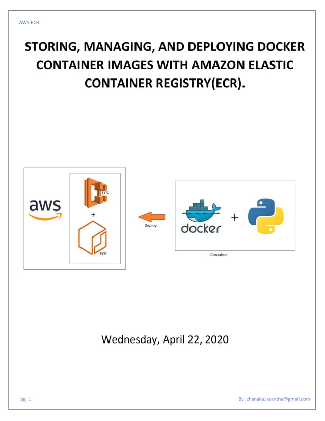 Storing, Managing, and Deploying Docker Container Images with Amazon ECR | PDF | Cloud Computing ...