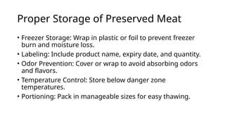 Storing Meat Products - cookery grade 10 | PPTX