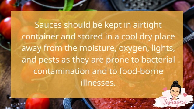 Storing Sauces.pptx - Cookery 10- Quarter 3 | PPTX