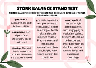 Stork Balance Stand Test | PDF