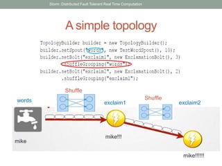 Storm: a distributed ,fault tolerant ,real time computation | PPT
