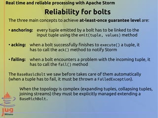 Real time and reliable processing with Apache Storm | PPT