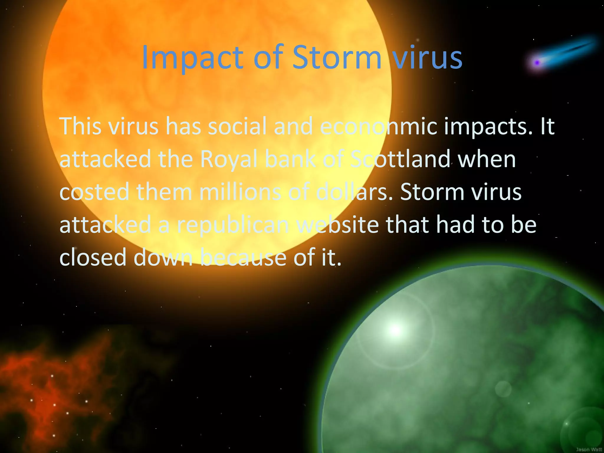 Storm Virus | PPT | Antivirus Software | Computer Software and Applications