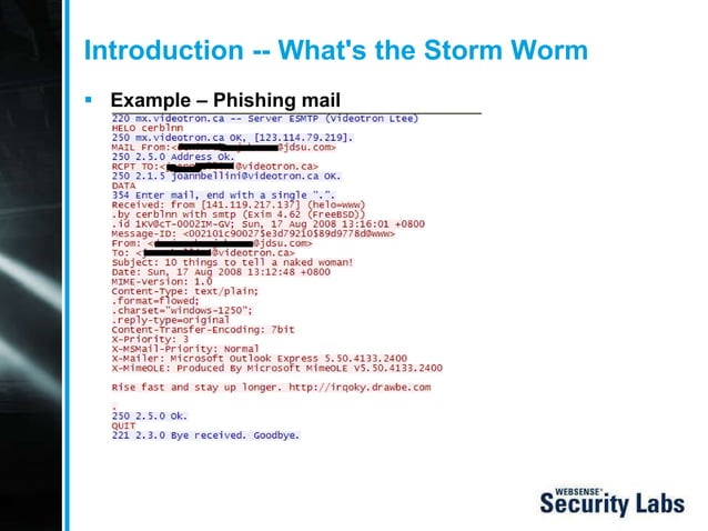 Storm Worm And Botnet Ppt