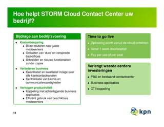 Storm cloud contact center KPN | PPT