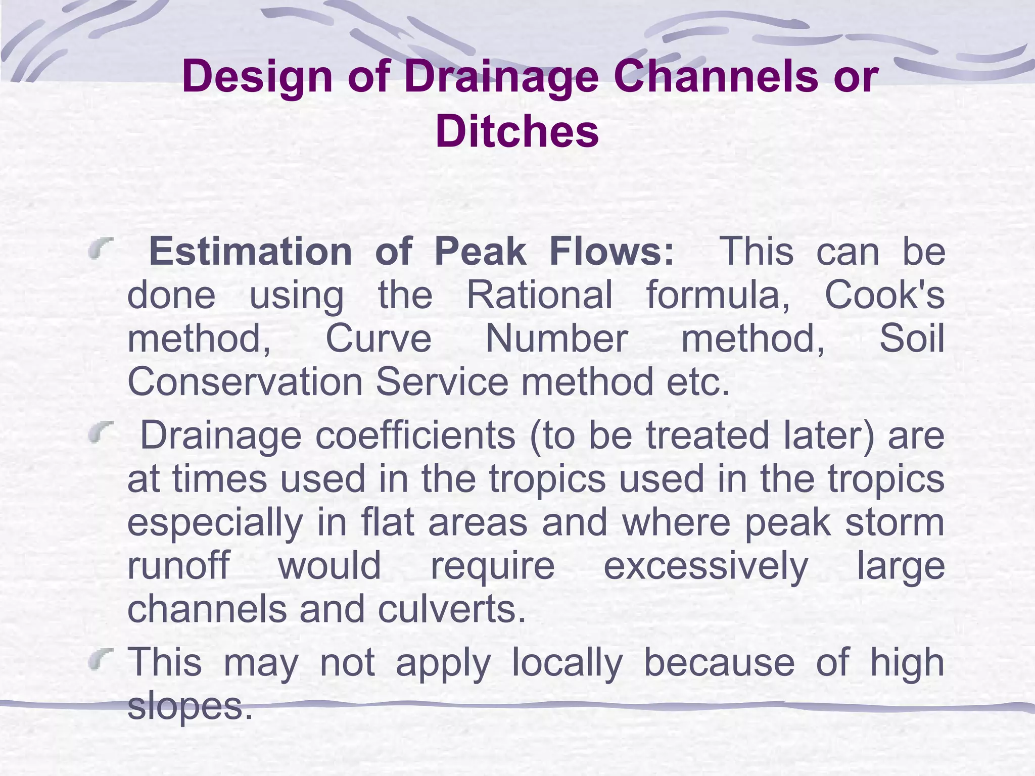 Storm drainage design | PPT