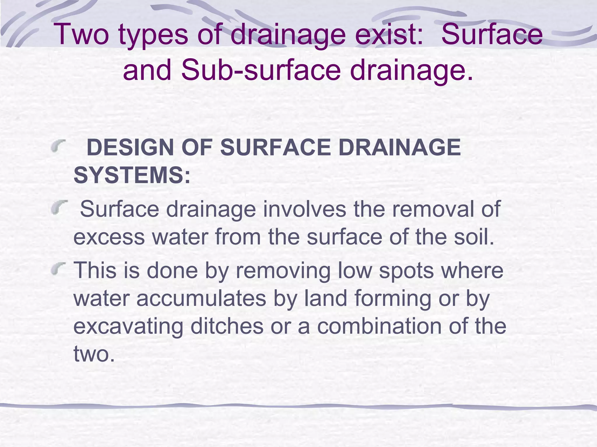 Storm drainage design | PPT