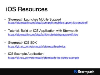 Mobile Authentication for iOS Applications - Stormpath 101 | PPT