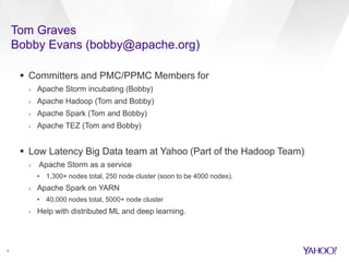 Yahoo compares Storm and Spark | PPT