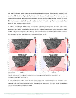 Storm surge expected along the coastline of South Africa: | PDF