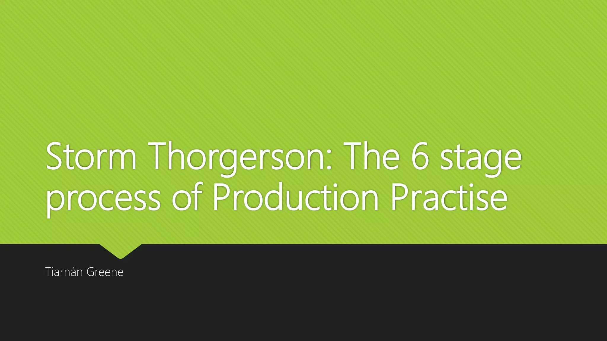 Storm Thorgerson: Production Process | PPTX