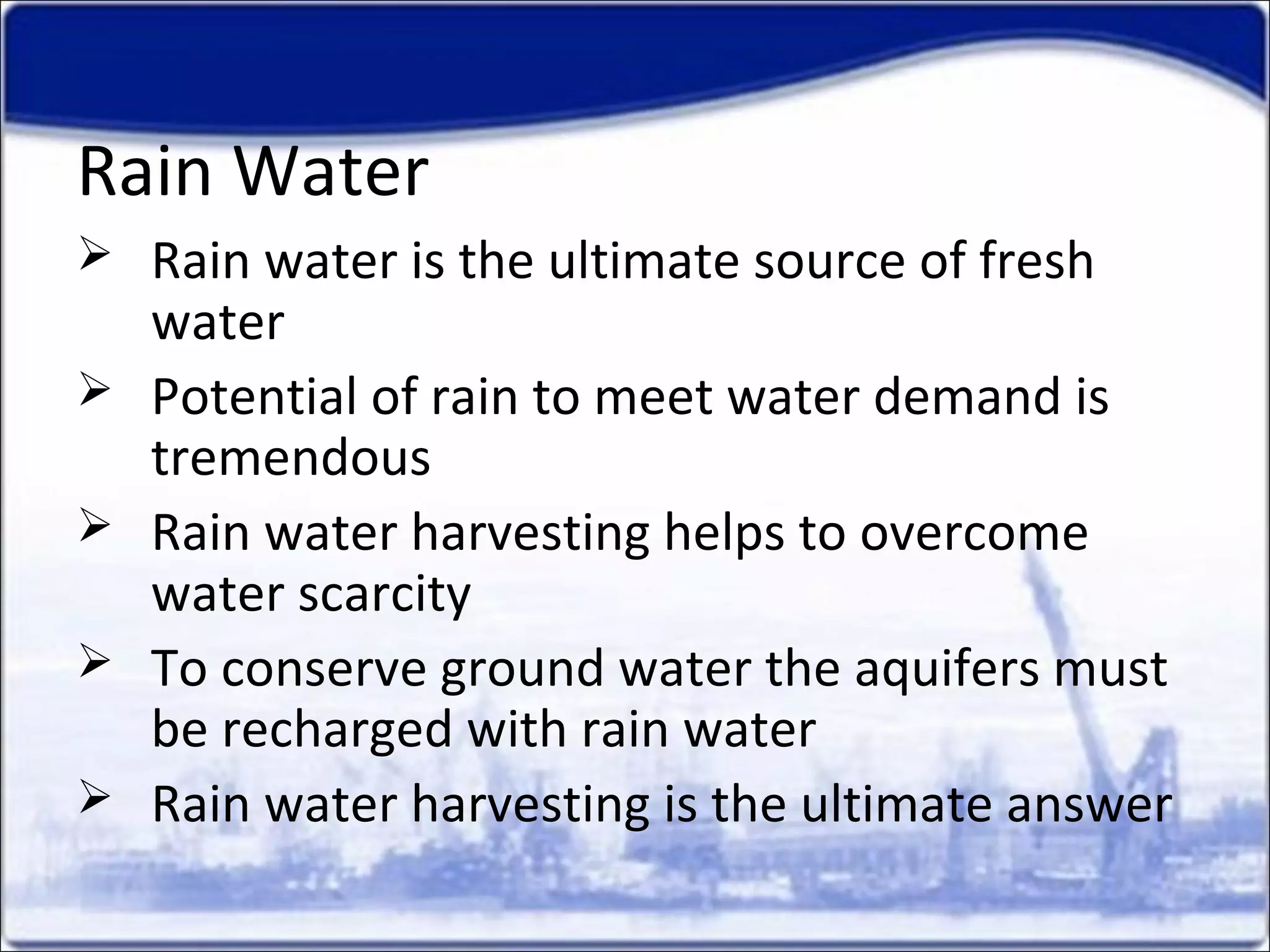 Storm water rain water harvesting | PPT