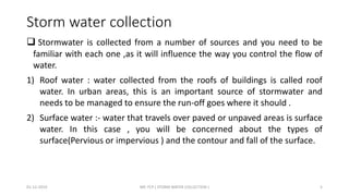 Storm water collection (itp) | PPTX