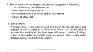 Storm water collection (itp) | PPTX