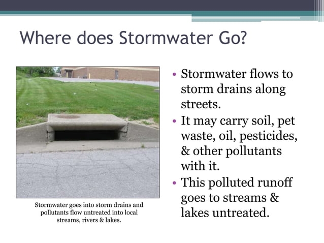 Storm water drainage | PPTX | Indoor Environmental Quality | Home & Garden