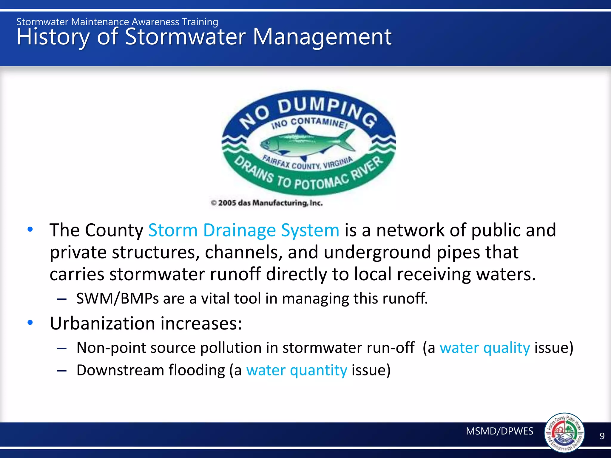 Stormwater Maintenance Awareness Training 1 | PPTX