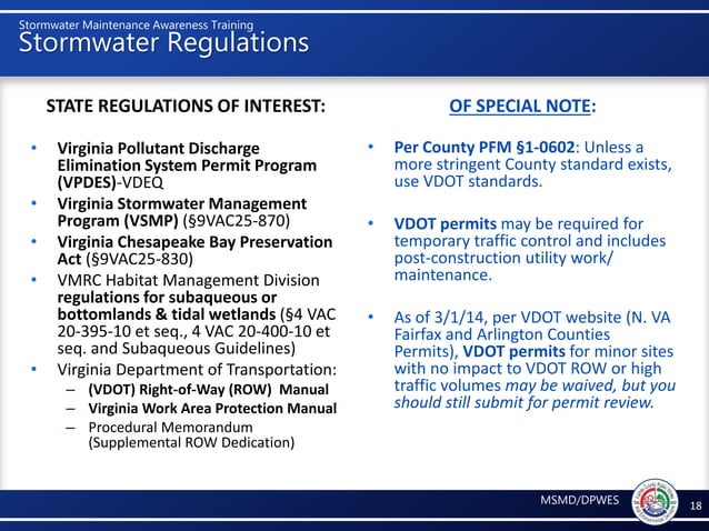 Stormwater Maintenance Awareness Training 1 | PPT