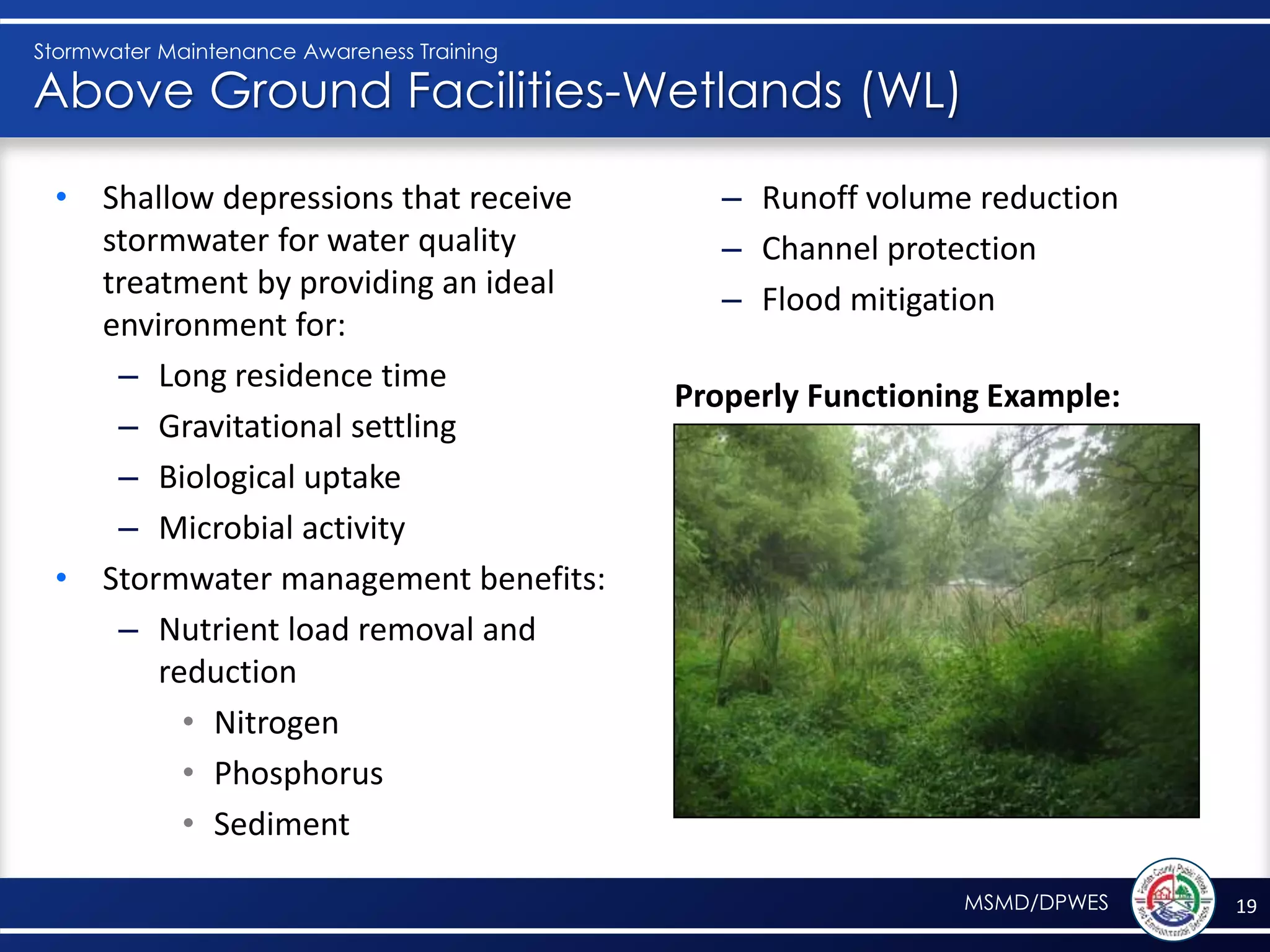 Stormwater Maintenance Awareness Training, Part II: Above Ground ...