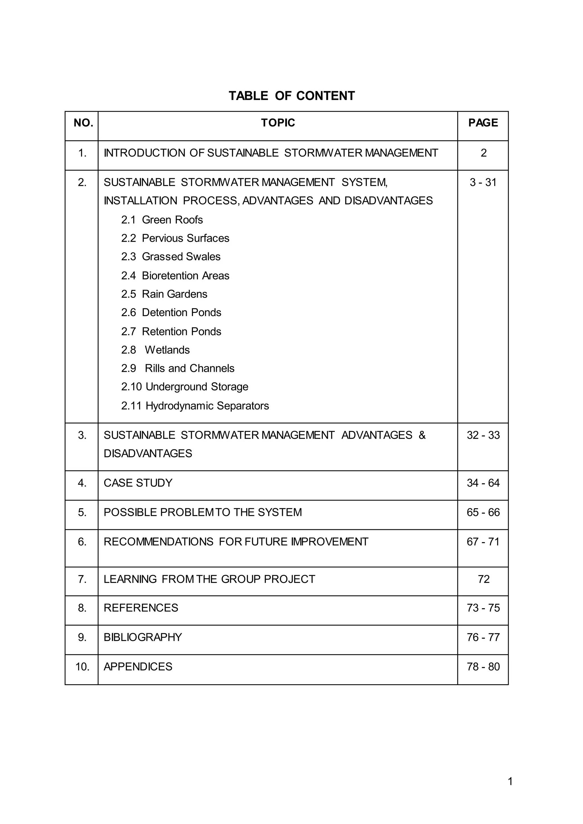 Sustainable Storm-water Management Report | PDF