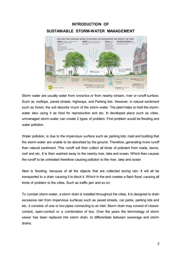 Sustainable Storm-water Management Report | PDF