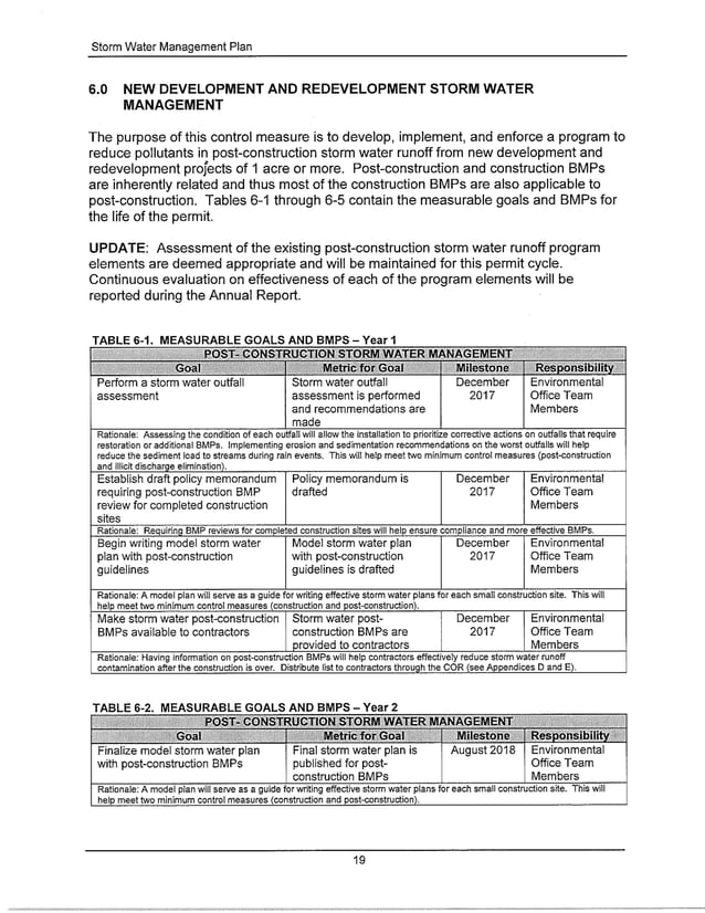 Fort Buchanan Storm Water Management Plan | PDF