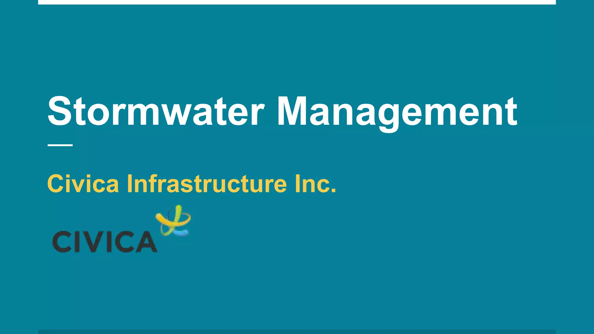 Stormwater Management Services.pptx | Civil Engineering Industry ...
