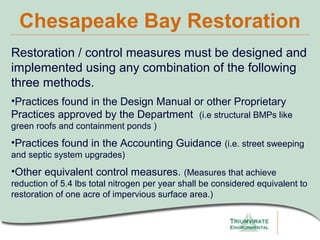 MDE Stormwater Permitting Requirements | PPT