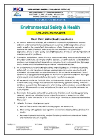 Storm water, sediment and erosion control | PDF